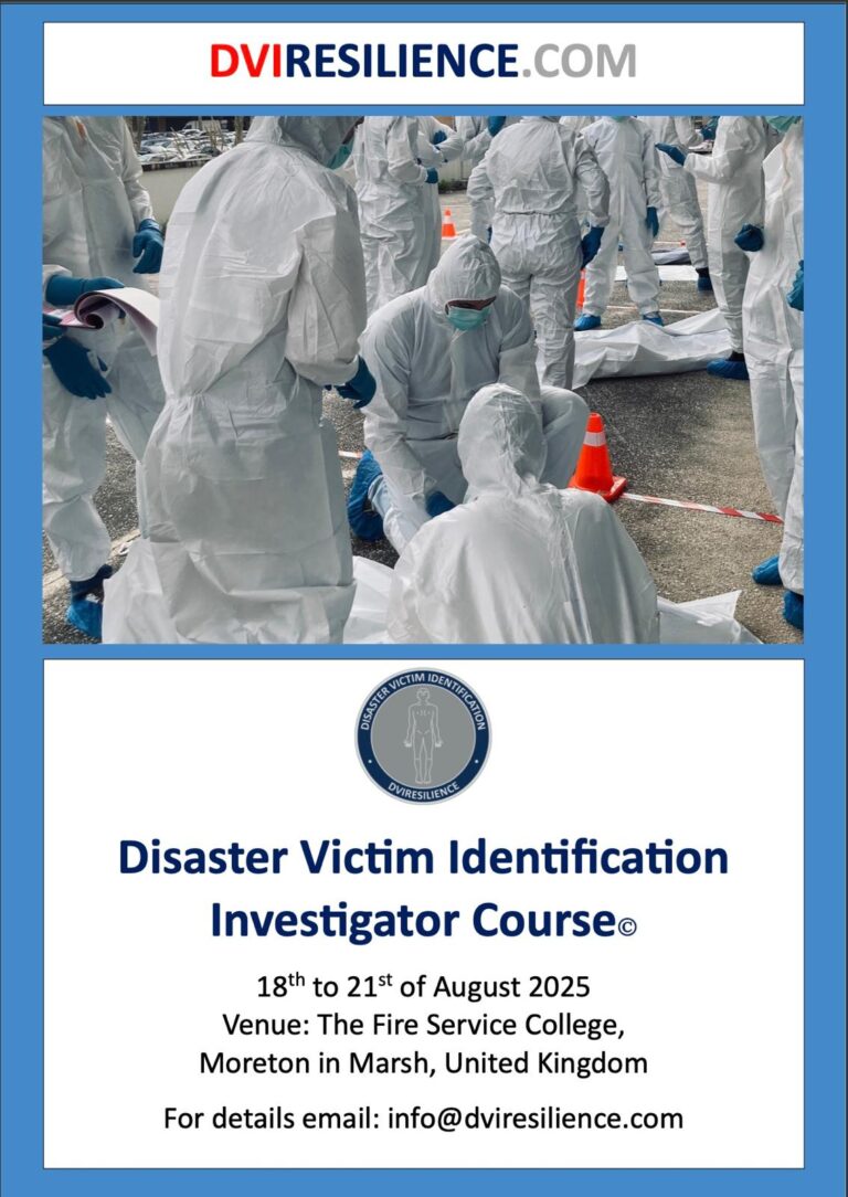 Disaster Victim Identification Investigator Course - BAHID